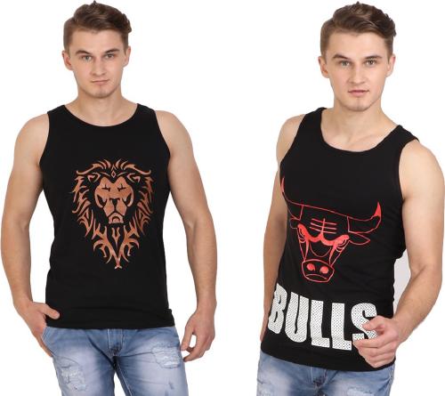 Buy Hipsters Fashion Men Cotton Printed Sleeveless Pack Of 2 Vest, Hf ...