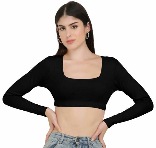 Buy AD2CART A4180 WomenDeep Square Neck Full Sleeve Crop Top Online at ...