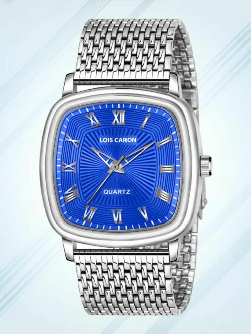 Buy LOIS CARON LCS-4273 Blue Dial and Silver Stainless Steel Chain for ...