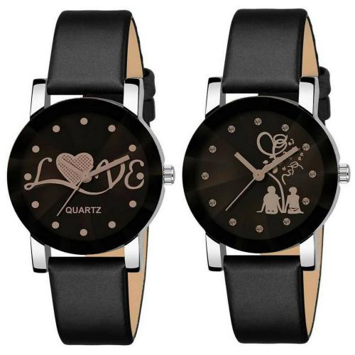 Buy DAINTY Quartz Movement Analogue Display Multicolor Dial and Leather ...