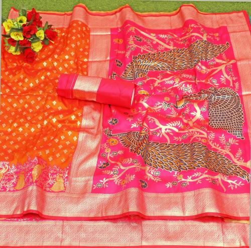 Buy Ratnavali Woven Paithani Pure Silk, Art Silk Saree MX48-02 Online ...