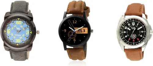 Buy WM Analog Multicolor Dial Multicolor Strap Watch for Men (AWC-012 ...