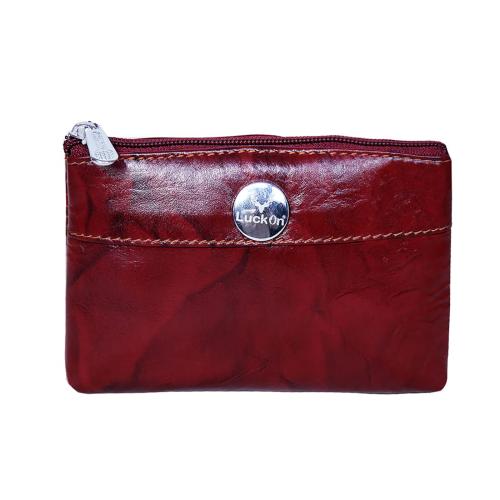 Buy LuckOn Maroon Leather Hand Coin Purse Online at Best Prices in ...