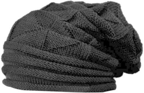 Buy ALAMOS Unisex Black Woven Long Wool Cap (Free Size) Online at Best ...