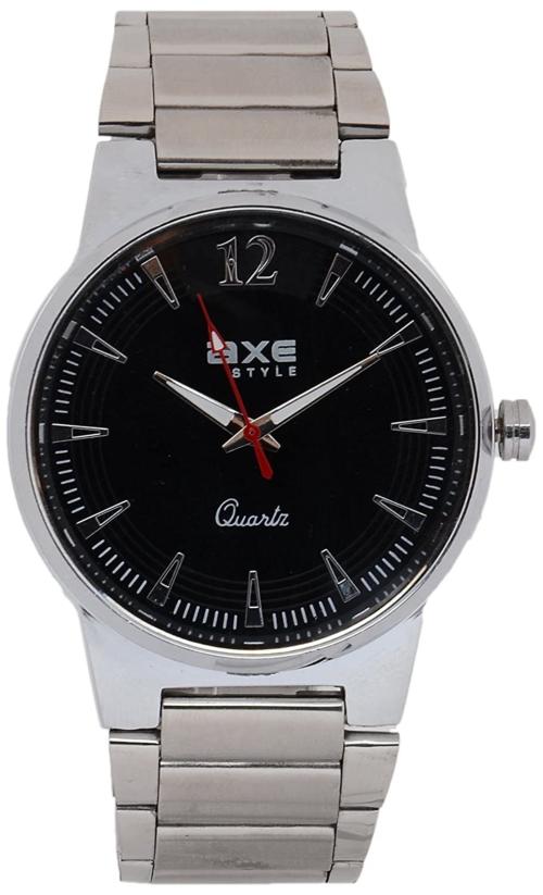 Buy Axe Style Analog Black Dial Silver Strap Watch for Men (X0119C ...