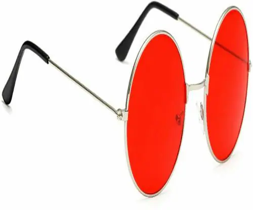 Buy SRPM UV Protection Round Full-Frame Red Sunglasses For Men And ...