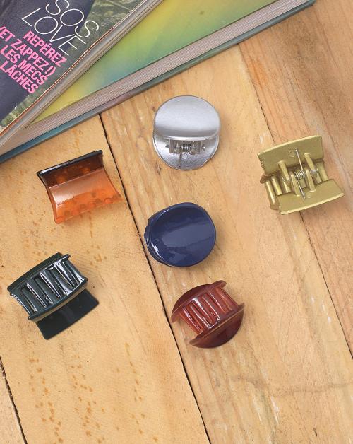 Buy Ayesha Chic Assorted Hair Clutch Set 3 Rectangular And 3 Round ...