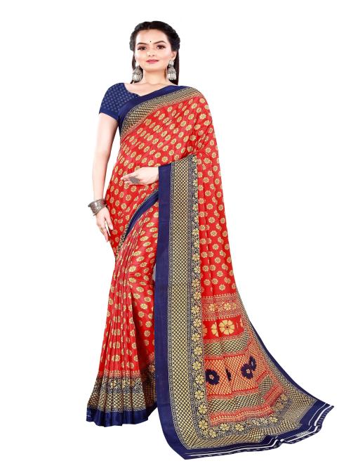 Buy MATKEE Floral Print Crape Daily wear Sarees for women ,partywear ...
