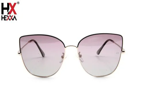 Buy HEXXA Fancy Polycarbonate Lens Metal Frame Cat Eye Sunglasses for ...
