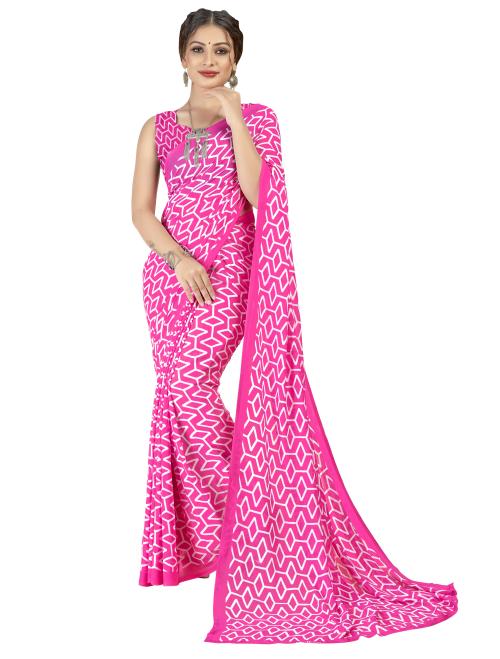 Kashvi Saree Women Multicolor2 Self Design Pattern Georgette Single ...