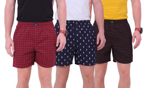 Buy Men Boxer Shorts/ Boxers Back Pocket Printed 20506Small Online at ...