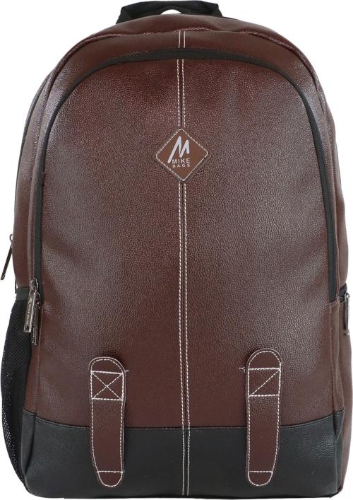 Buy Mike Bags Brown Polyester Octane Laptop Backpack With Laptop Sleeve ...