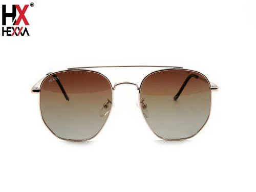 Buy HEXXA Fancy Polycarbonate Lens Metal Frame Round Sunglasses for Men ...