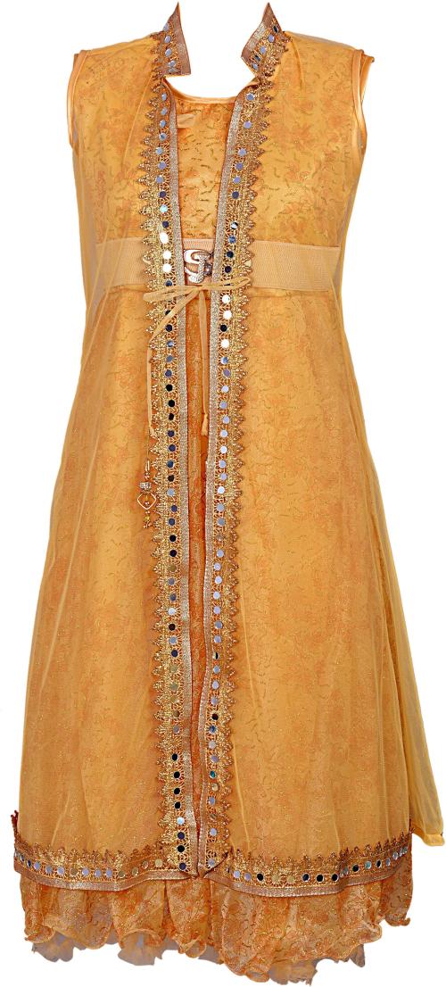 Buy Roshni Garments Girls Self Design Net Layered ( 4 - 5 Years) Online ...