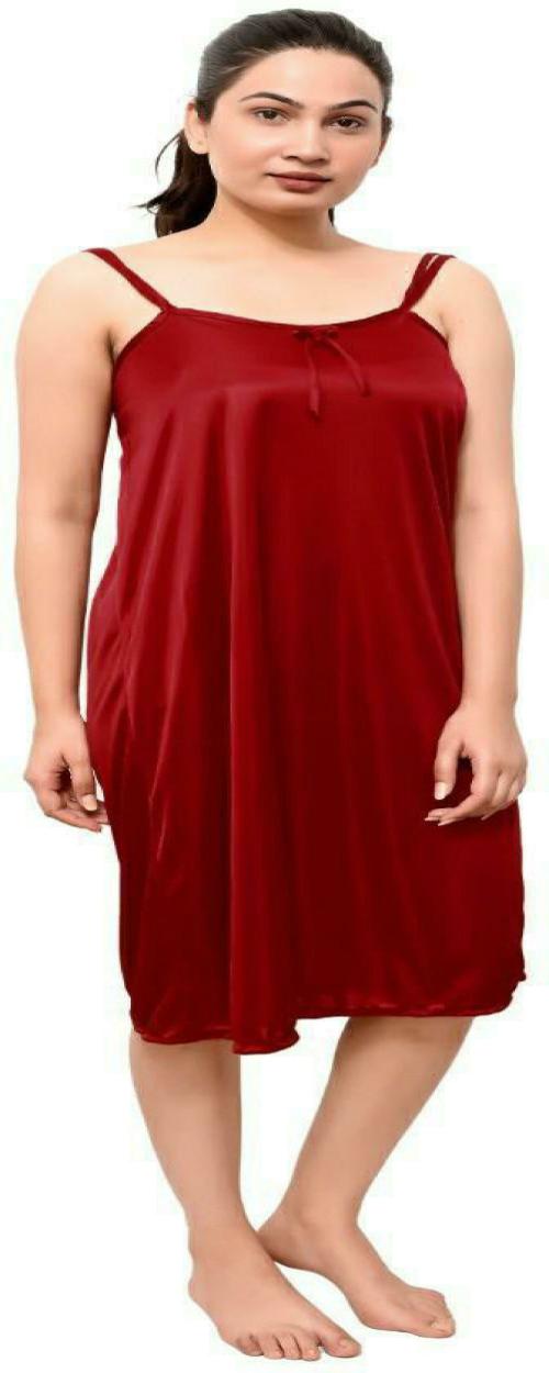 Buy Ankona Women Black Solid Satin Nighty L Nighty For Women L Womens ...