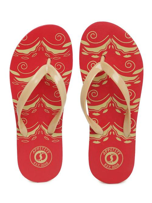 Buy Appitite Red Flip Flop or Slipper for women Online at Best Prices ...