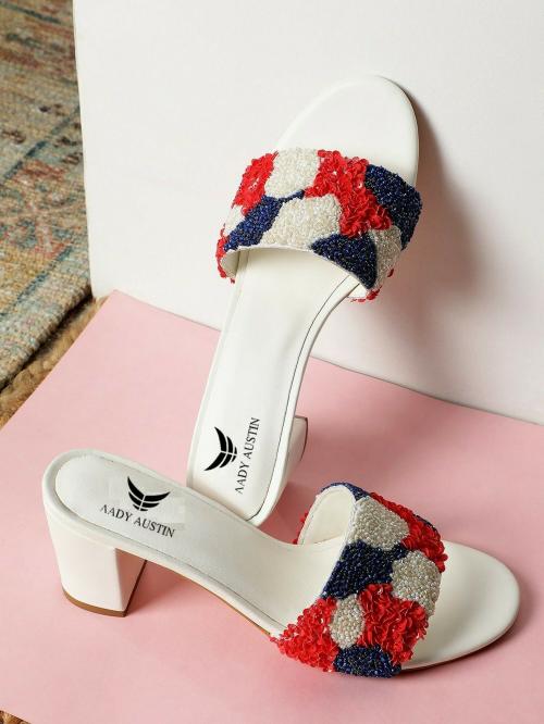 Buy Aady Austin Women Synthetic Multi color Hand Embroided Party Block ...