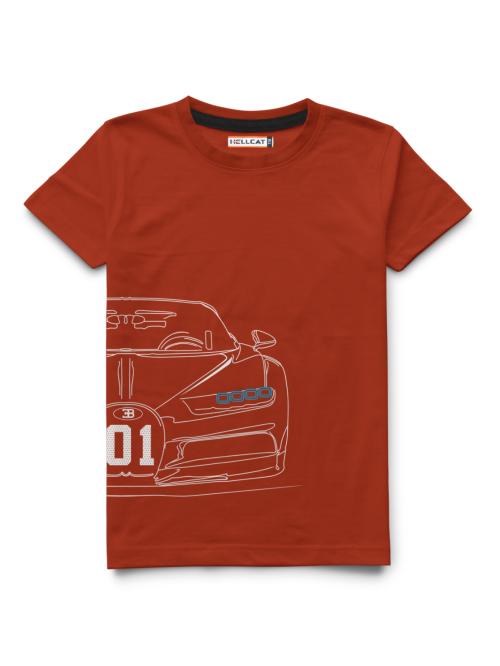 Buy HELLCAT Rust Trendy Printed Round Neck Half Sleeve Tshirt For Boys ...