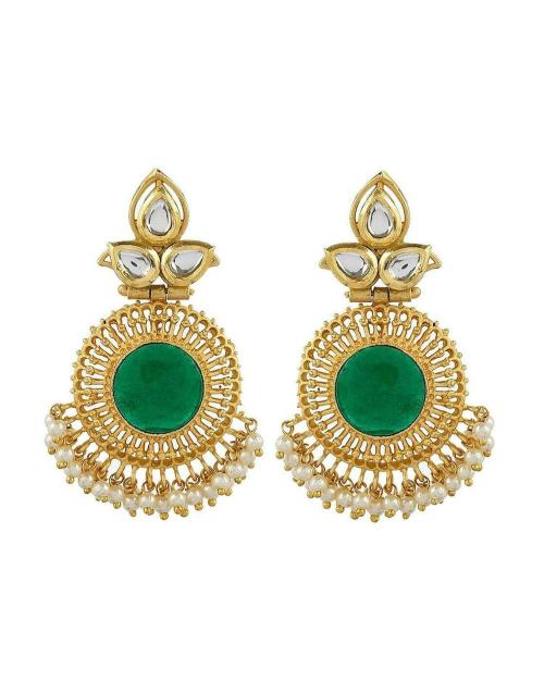 Buy Silvermerc Design Gold Plated Kundan Studded Gold (Girls) Chandbali ...