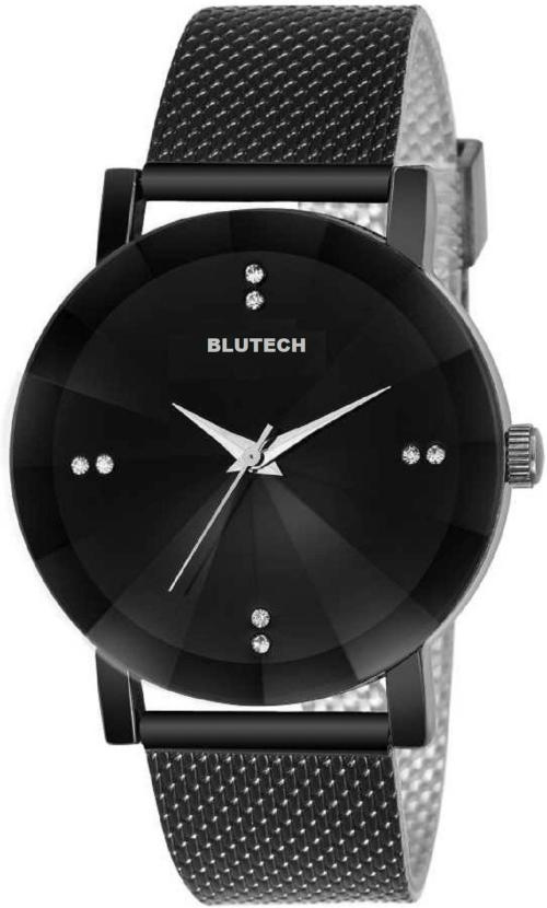 Buy Blutech Analog Black Dial Black Strap Watch For Men Online at Best ...