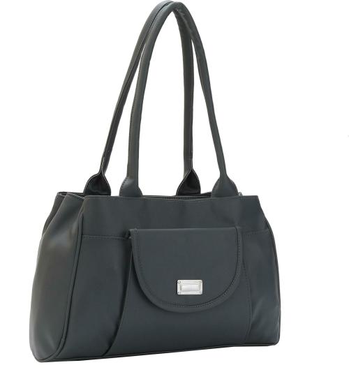 Buy Semiize Women Dark Grey Artificial Leather Shoulder Bag Online at ...