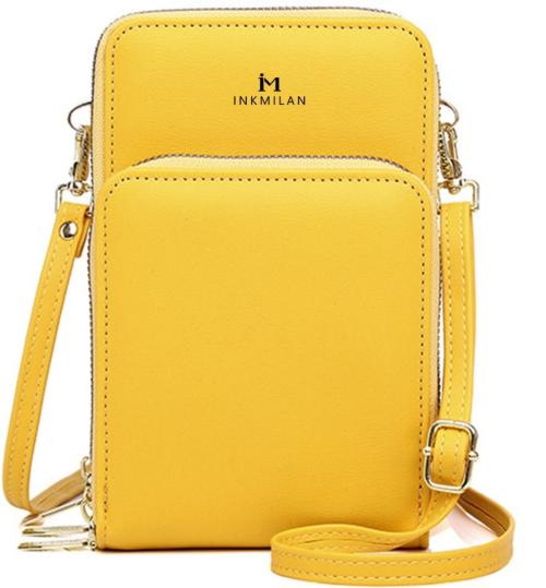 Buy INKMILAN Yellow Polyurethane Handbag Online at Best Prices in India ...