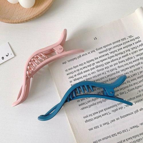 Buy Vaghbhatt Multicolor Plastic Hair Claw Clips Large No Slip Matte ...