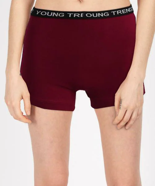 Buy Young Trendz Solid Maroon Seamless Outer Elastic Inner Wear Online ...