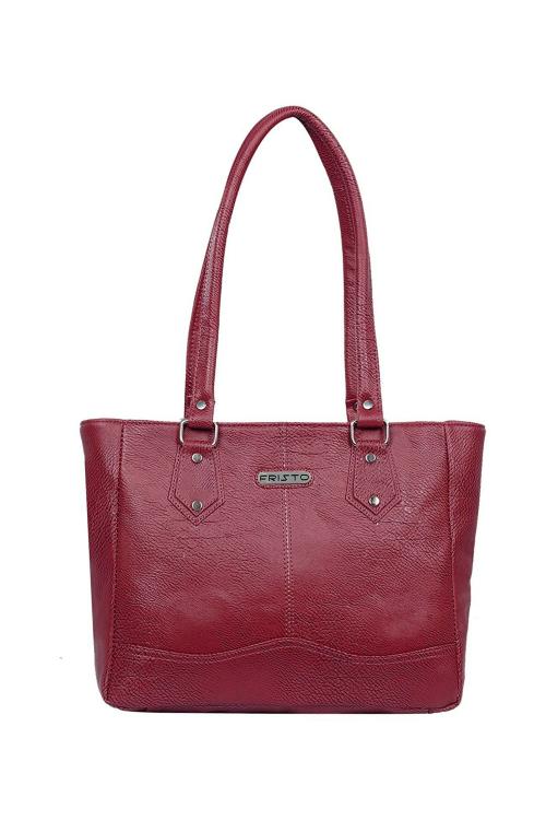 Buy Fristo Maroon PU Handbag for Women FRB 249 Online at Best Prices in ...