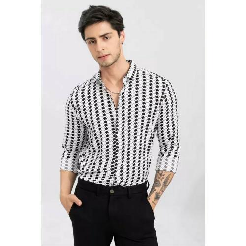 Buy GC FAB Men Regular Fit Printed Casual Shirt(White) Online at Best ...