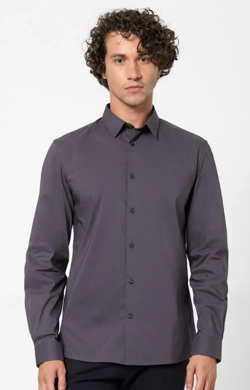 Buy Celio Black Solid Casual Shirt Online at Best Prices in India ...