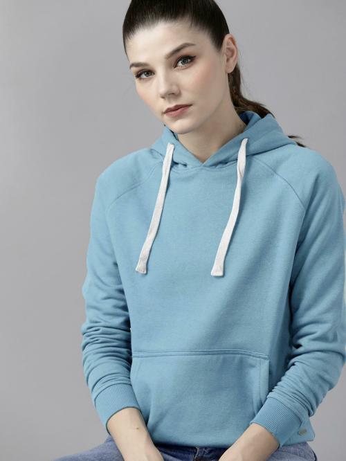 Buy INDO FABRIZIO Girls Printed Cool Aesthetic Sweatshirt Hoodie-CYAN ...