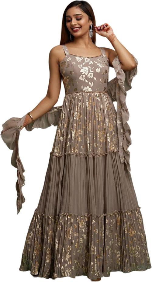 Buy NTK Anarkali Gown (Brown) Online at Best Prices in India - JioMart.