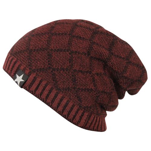 Buy FabSeasons Maroon Woolen Winter Beanie Cap with Faux Fur Lining on ...