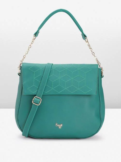 Buy Baggit Teal Polyurethane (PU) Handbag For Women Online at Best ...