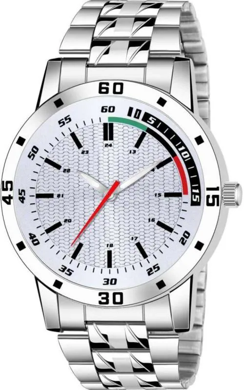 Buy KU Analog White Dial Silver Strap Watch For Men Online at Best ...