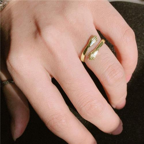 Buy ARZONAI " Love Hugging Hand Stackable Ring, Love Hug Rings, Couple ...