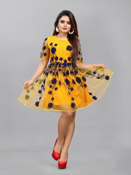 Buy JULEE Women's Net Embroidered Dress Online at Best Prices in India ...