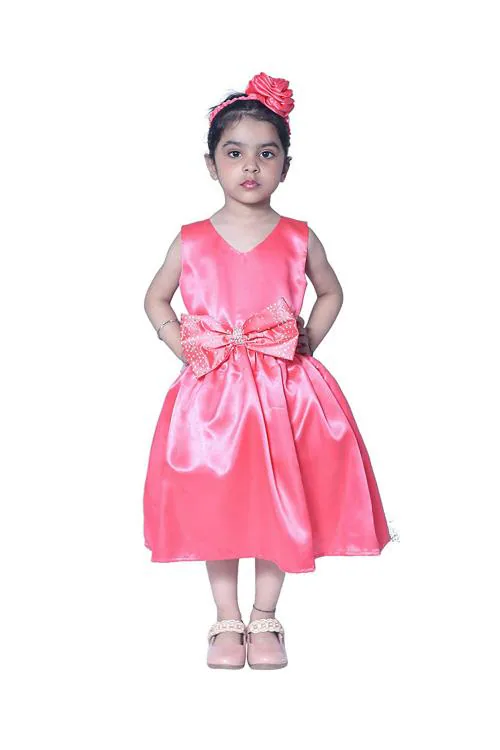 Buy Wish Little Girls Gajri Polyester Stars Knee Length Dress - 4 Y ...