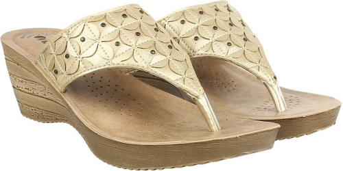 Buy Inblu Women Gold Flats Sandal (3) Online at Best Prices in India ...