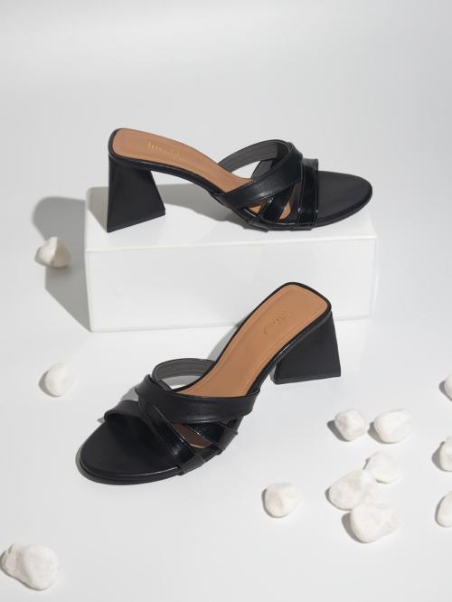 Buy Inc.5 Women Black Open Toe Block Heel Online at Best Prices in ...