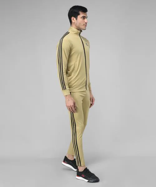 Buy Veltick Men's Lycra Solid Side Stripe Tracksuit (Blue) Online at ...