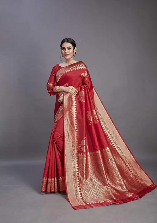 Buy PANETAR Fancy Wedding Jacquard Saree For Bridal Online at Best ...