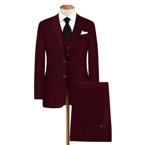 Buy BIGREAMS.COM Men's Unstitched Solid Maroon Waist Coat Fabric For ...