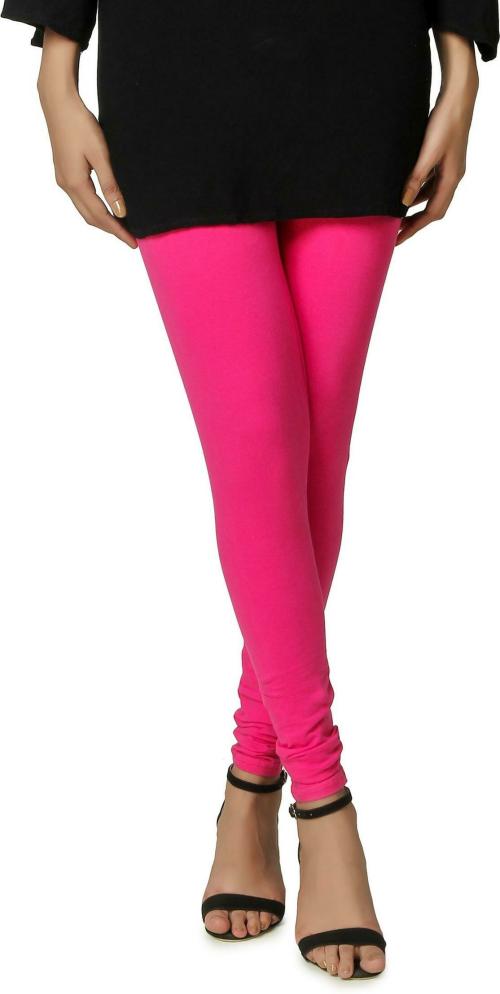 Buy SwaNit Women Pink Solid Hosiery Leggings Free Size Online at Best ...