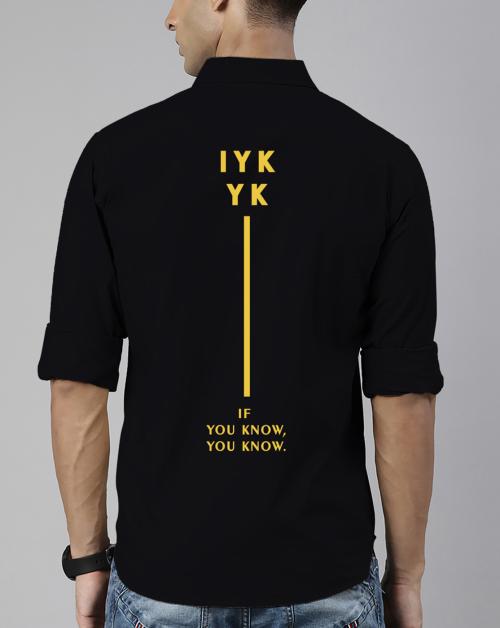 Buy BROON Men Printed Casual Black Full Sleeve Shirt Online at Best ...