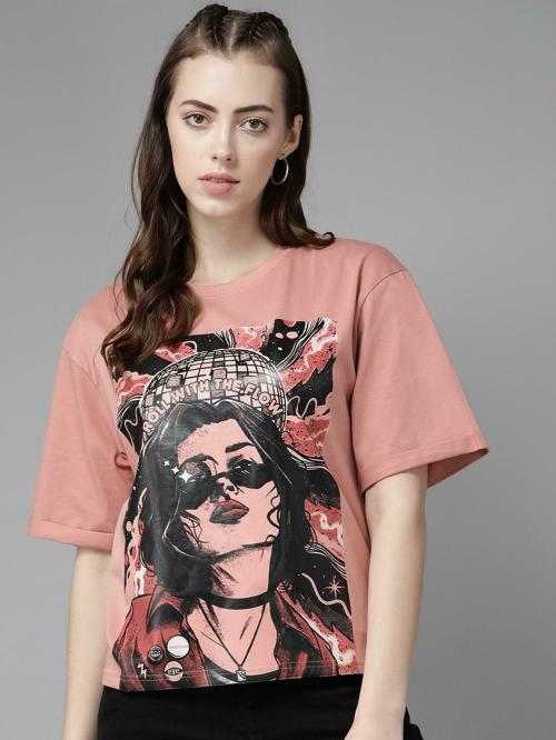 Buy The Dry State Women Old Rose Graphic Print Tshirt Online at Best Prices in India - JioMart.