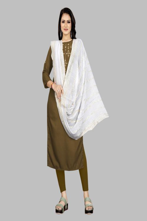 Buy Ebadat Silk Blend Striped Women Dupatta Online at Best Prices in ...