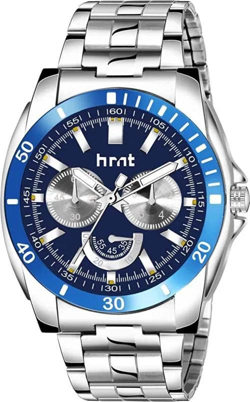 Buy hrnt Analog Blue Dial Silver Strap Watch for Men (HMTS-B9072 ...