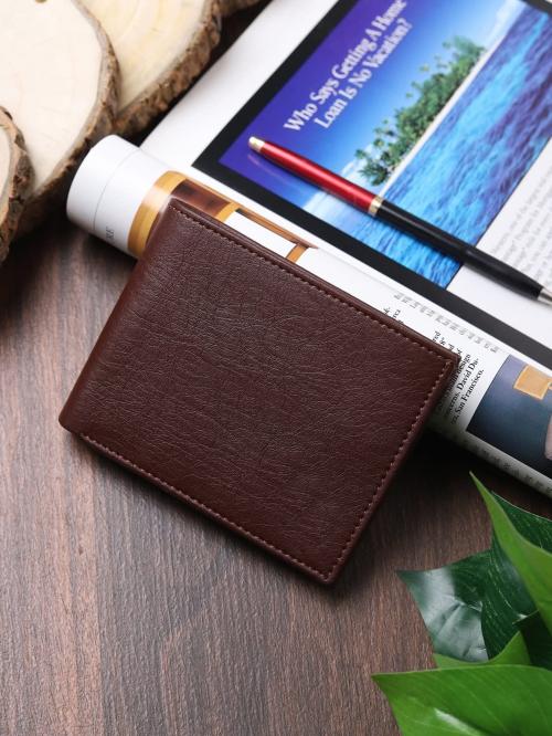 Buy LAER Brown Container Design PU Leather Wallet for Men Online at ...